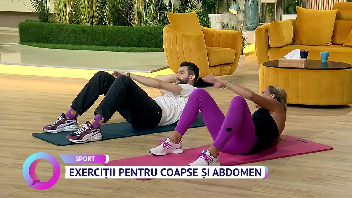 Exerciții pentru coapse și abdomen | Scene si bonusuri din Vorbește ...