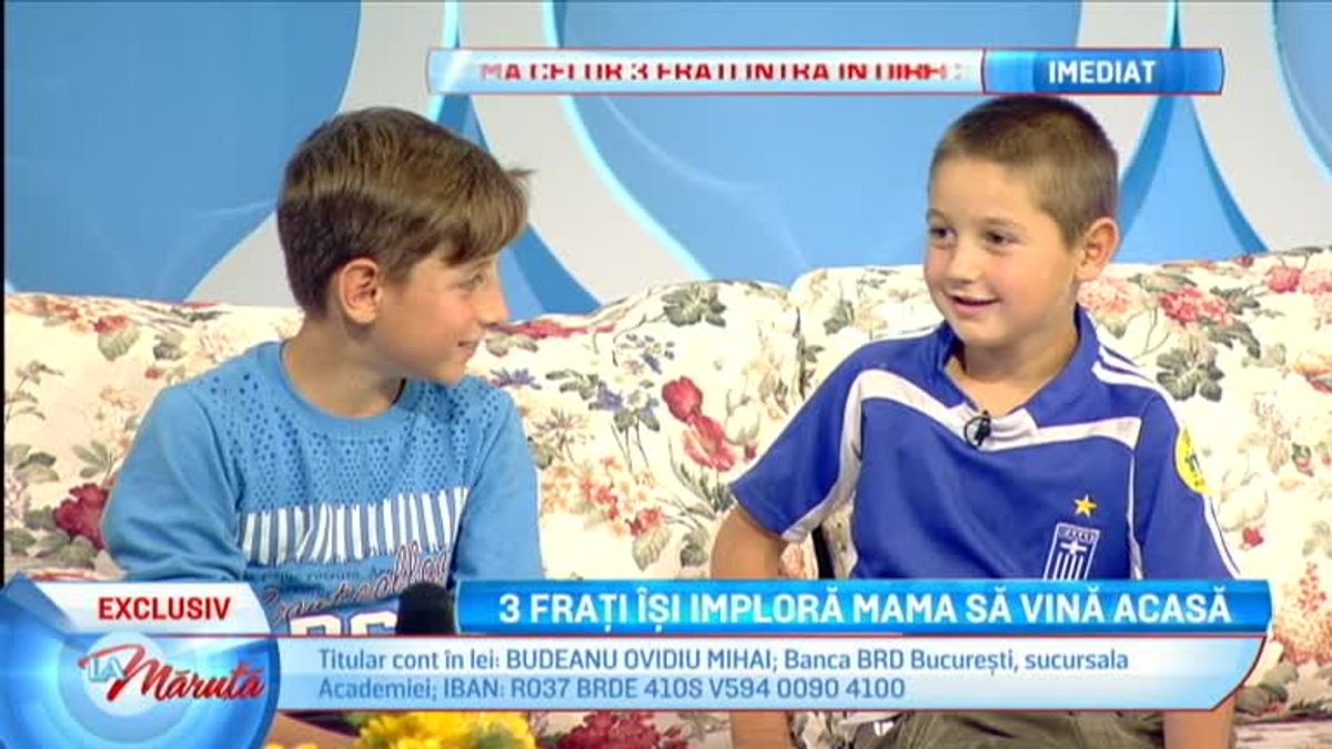 Ce a declarat mama celor 3 frati in direct la tv | Scene si bonusuri ...