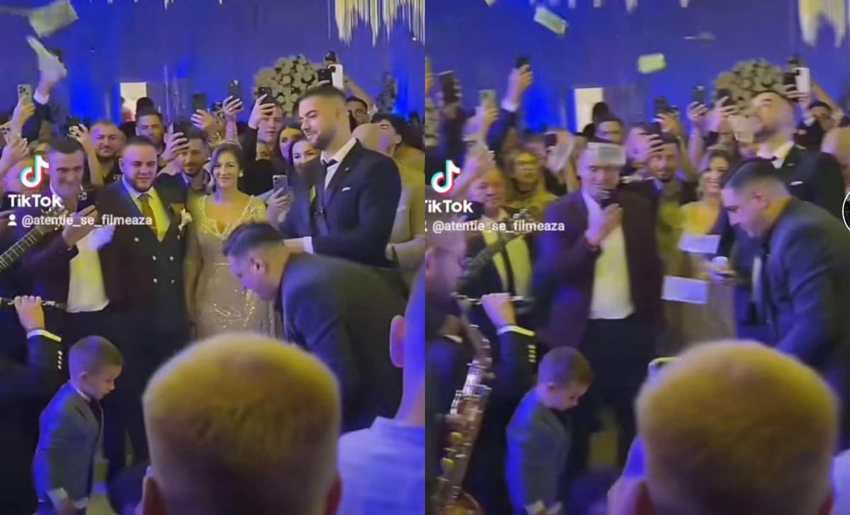 A plouat cu bancnote de 100 de euro la nunta lui Iancu Sterp. Avalanșă ...