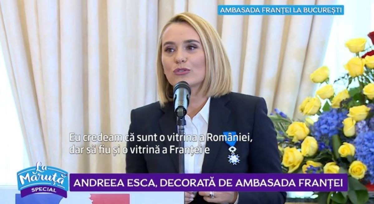 VIDEO Andreea Esca, premiată de Ambasada Franței. Cum a descurs ...