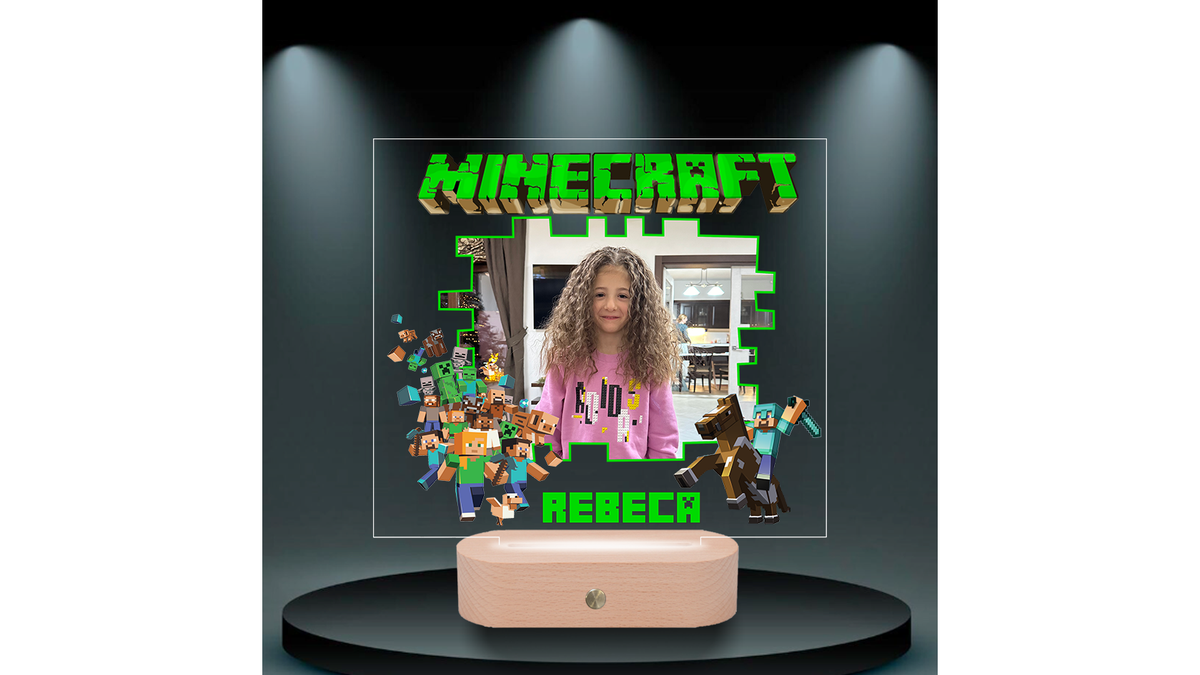 (P) Lampa 3D Personalizată – Minecraft: cadoul ideal pentru micii fani ...