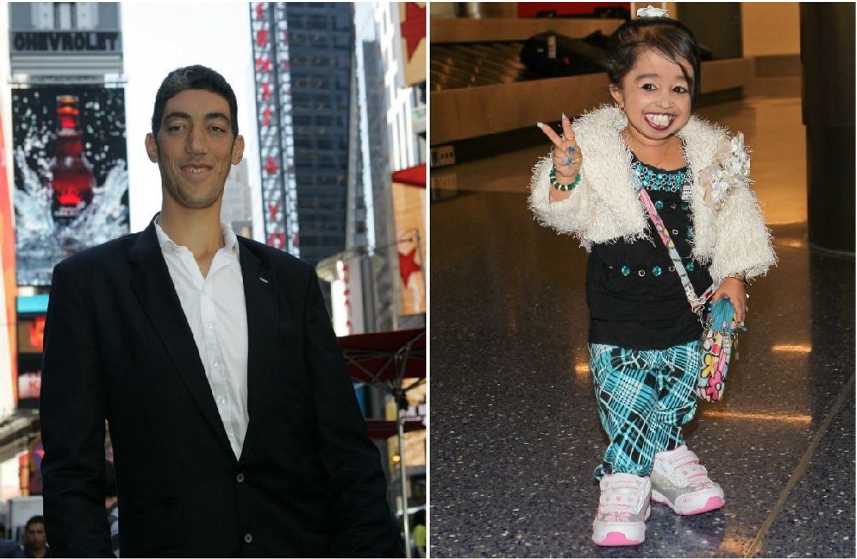 El are 2,51 metri, ea doar 63 de centimetri. Cum arata impreuna cel mai inalt barbat din lume si ...