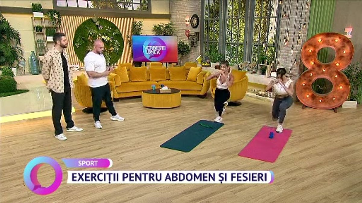 Exerciții pentru abdomen și fesieri | Scene si bonusuri din Vorbește ...