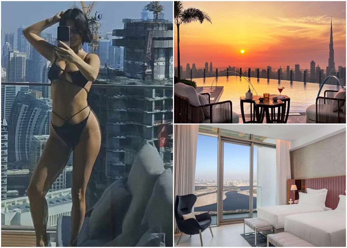 Inna, apariție fabuloasă în costum de baie într-un zgârie-nori din Dubai. Cum a pozat pe balcon ...