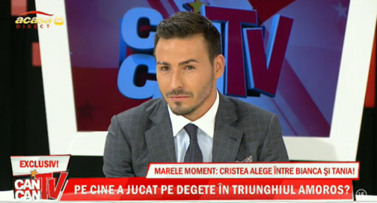 Adrian Cristea e singur, dar indragostit de Bianca Dragusanu. Reactia ei in direct la Cancan TV ...