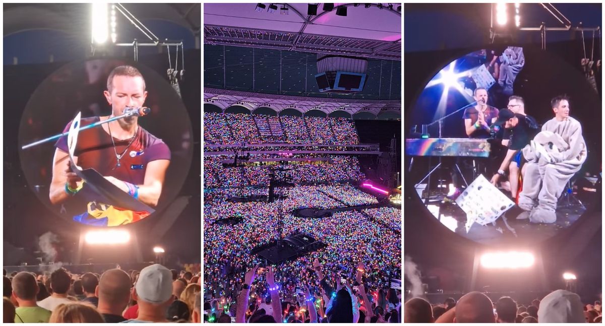 Moment sublim pe Arena Națională la concertul Coldplay! Chris Martin a ...