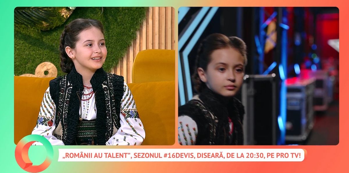 Daria Rusu, fetița cu voce de aur care a cucerit scena "Românii au ...