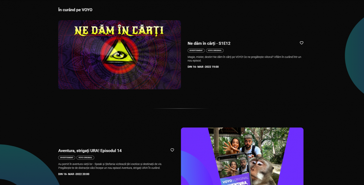 Rămâi la curent cu cel mai nou conținut disponibil pe VOYO cu pagina ...