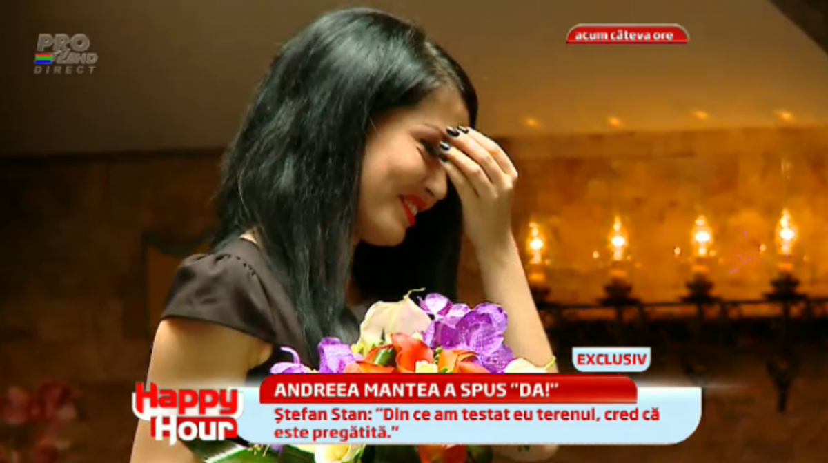 Stefan Stan a cerut-o in casatorie pe Andreea Mantea: Vezi intregul moment VIDEO | PRO TV
