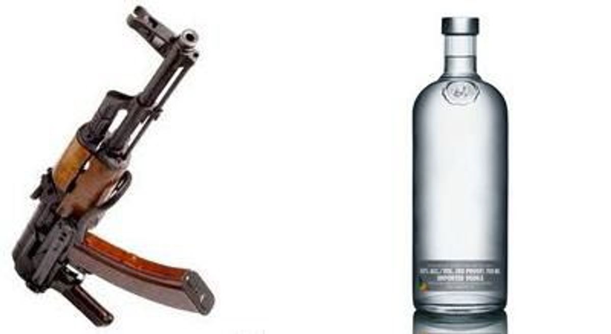 Rusia are doua simboluri: Votca si Kalashnikov-ul. La unul din ele ...