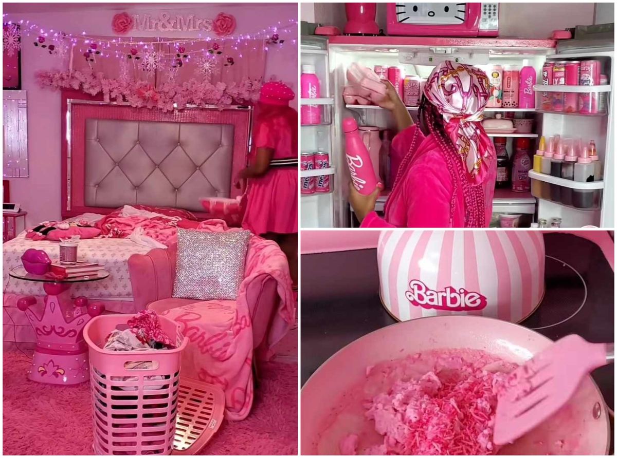 Casa ei pare de jucărie! Această femeie are totul roz, inclusiv ...