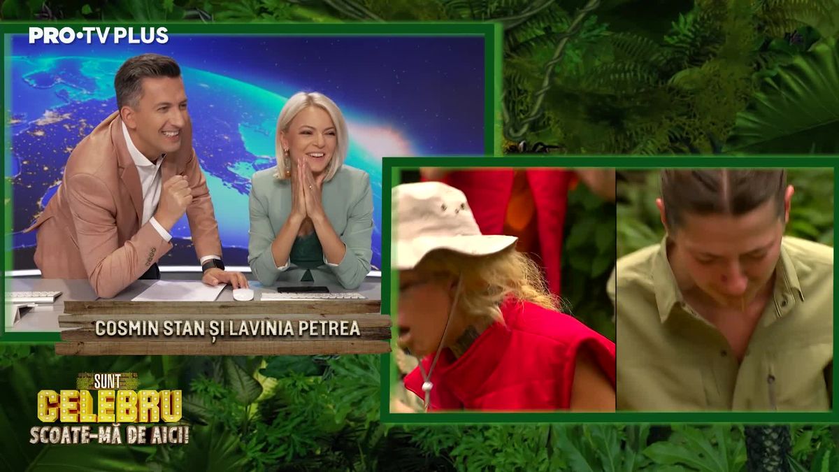 Cosmin Stan și Lavinia Petrea - reacție moment Sunt celebru, scoate-mă de aici - Lidia Buble și ...