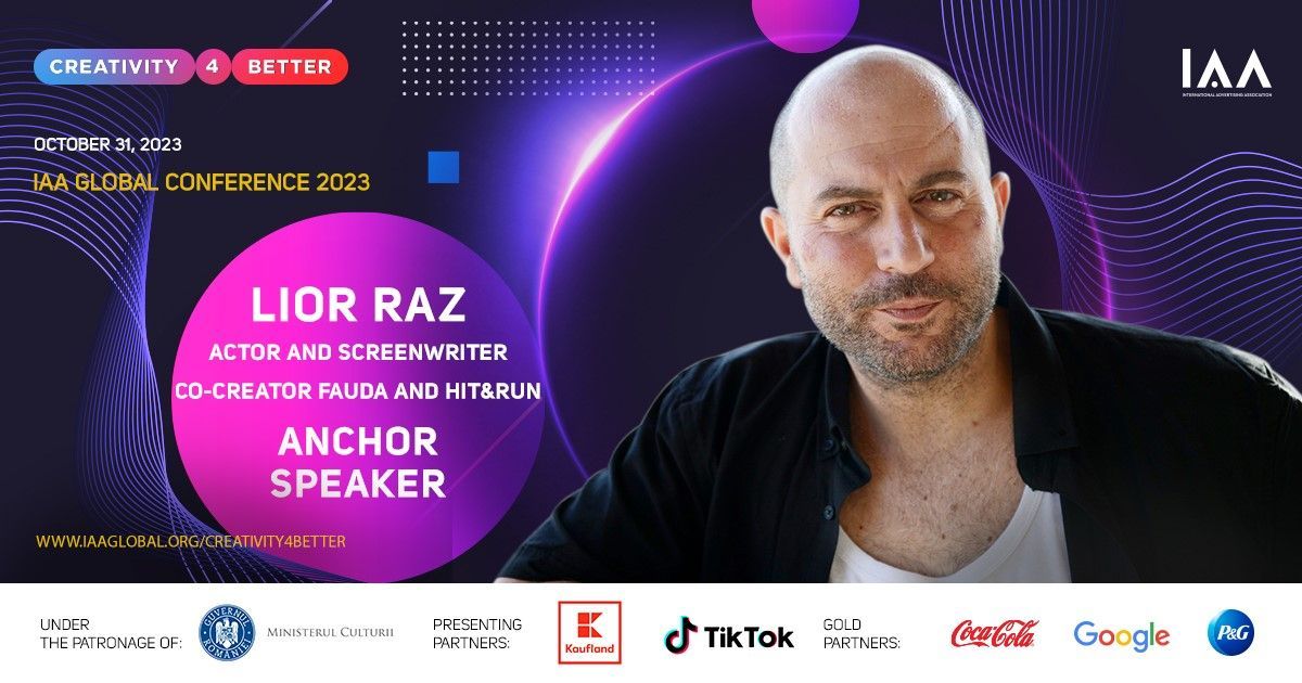 Creativity4Better 2023 anunță Star Speaker! Lior Raz va urca pe scenă în data de 31 octombrie ...