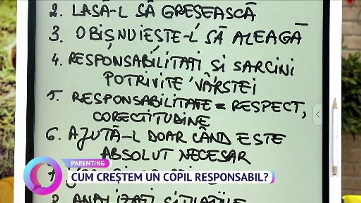 Cum creștem un copil responsabil? | Scene si bonusuri din Vorbește ...