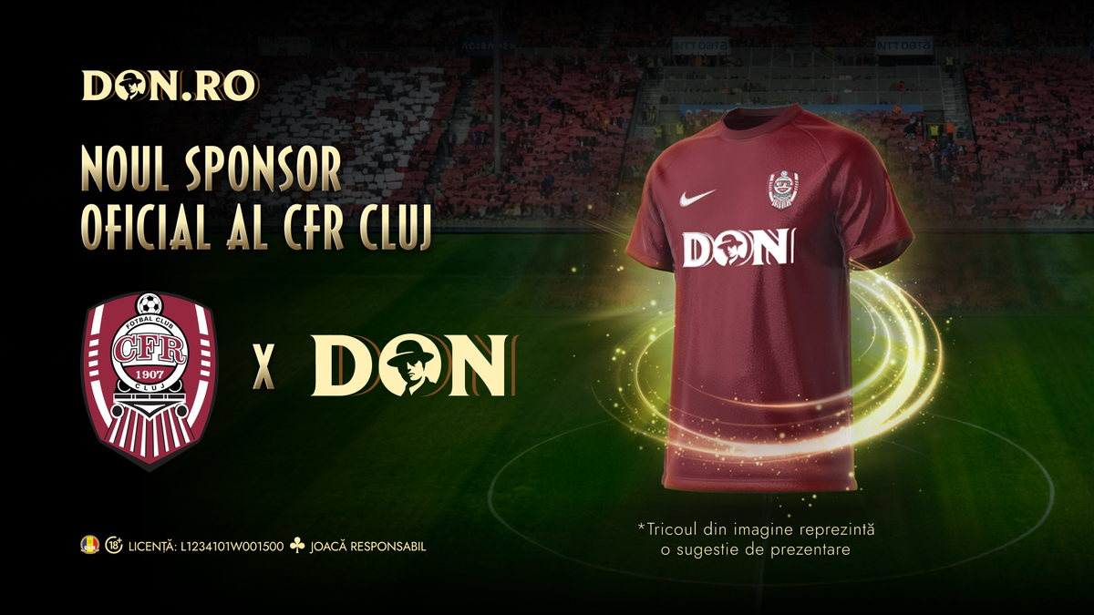 (P) Don.ro este noul sponsor oficial al CFR Cluj, unul dintre cele mai ...