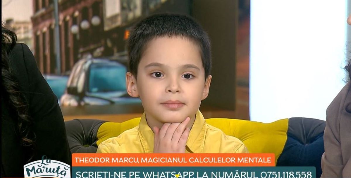 Theodor Marcu, maestrul calculelor mentale. Ce demonstrație impresionantă a făcut în emisiunea ...