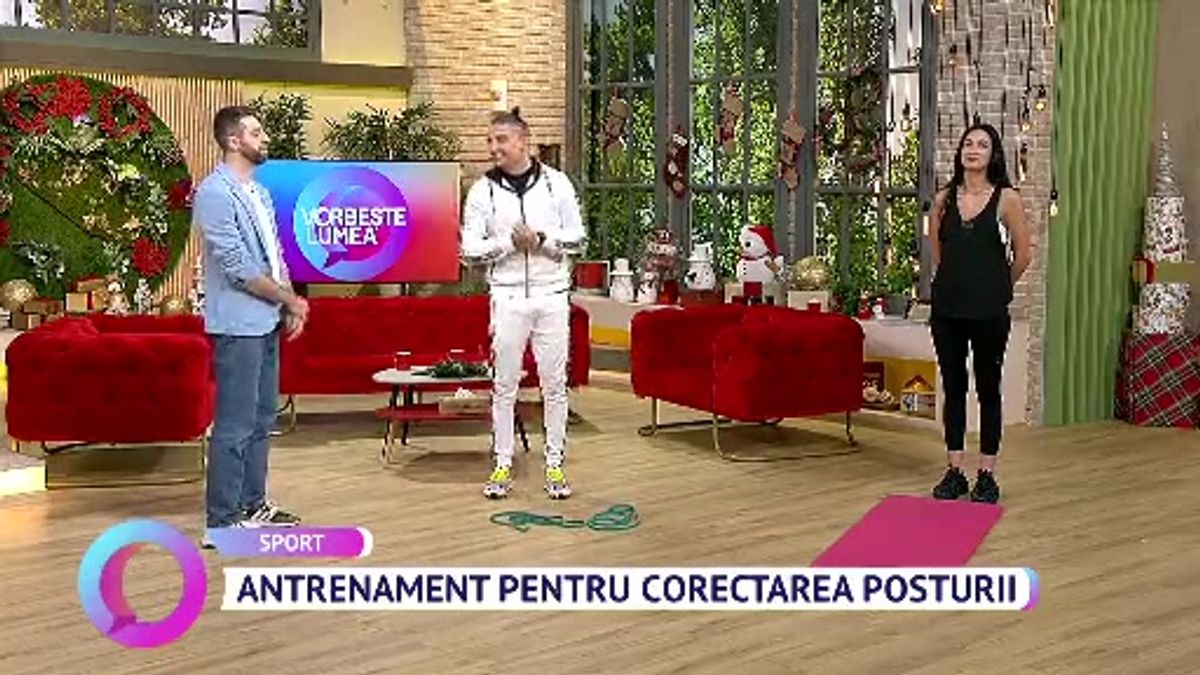 Antrenament pentru corectarea posturii | Scene si bonusuri din Vorbește ...