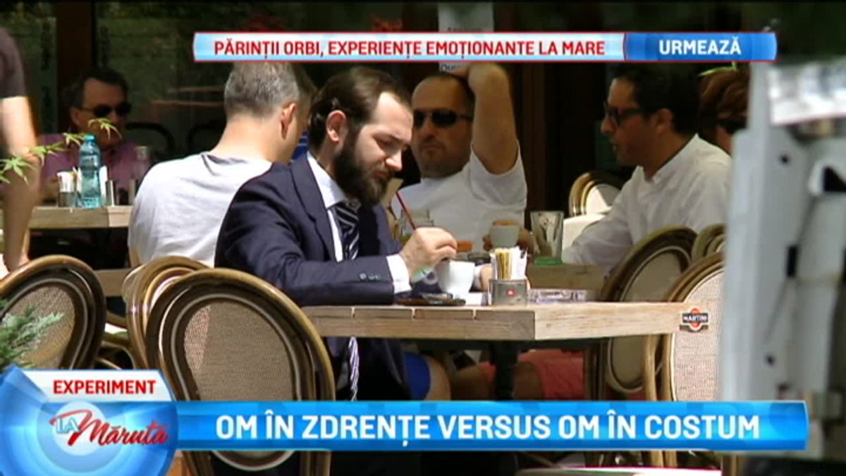 Un om in zdrente versus un om in costum | Scene si bonusuri din La ...