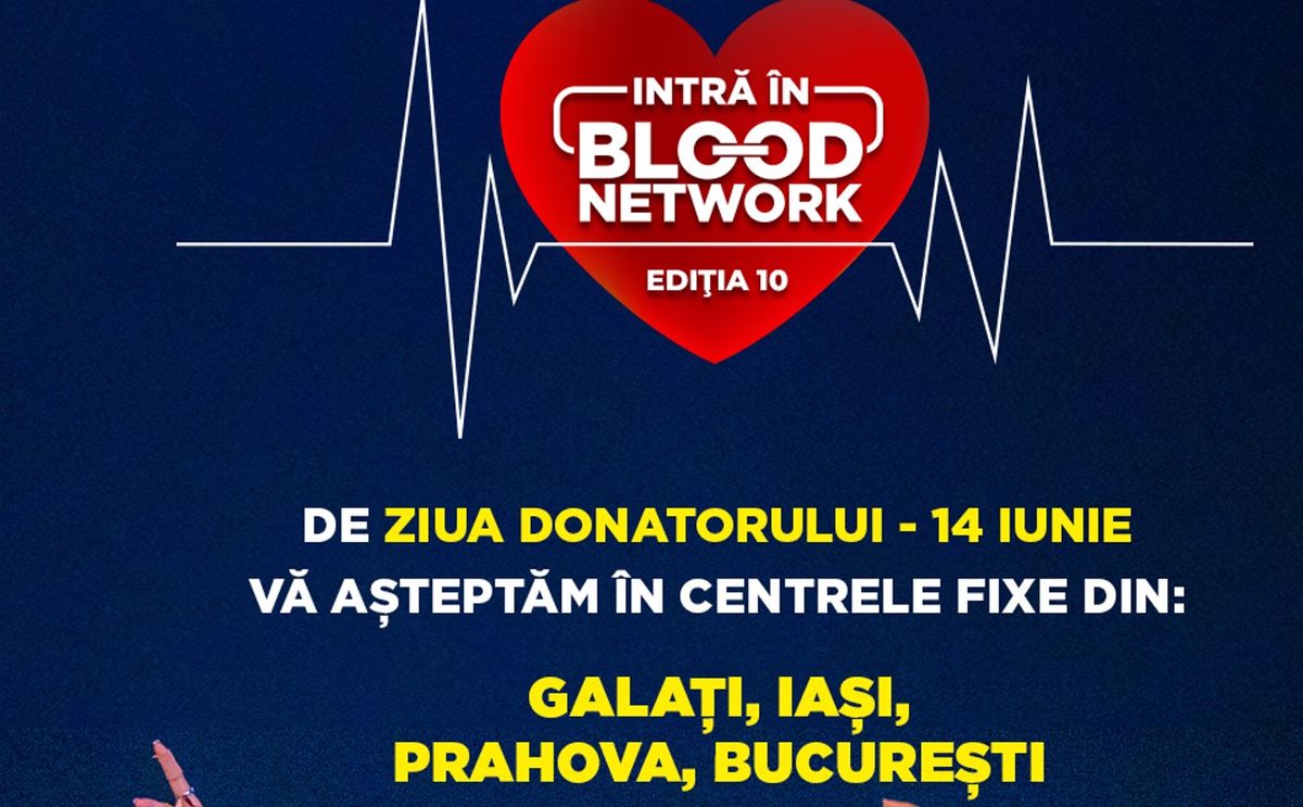 Blood Network marchează Ziua Donatorului printr-o campanie de donare în ...