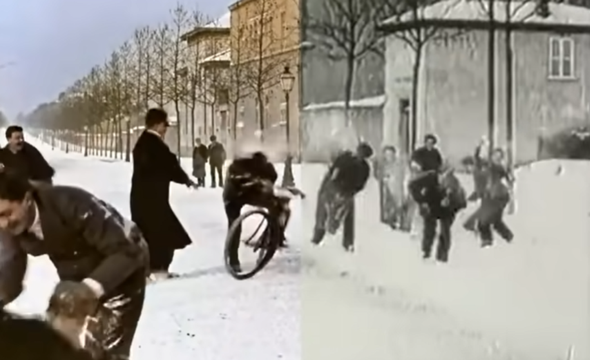 Cea mai veche bătaie cu zăpadă surprinsă de o cameră video ...