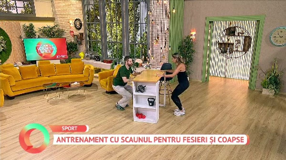 Antrenament cu scaunul pentru fesieri și coapse | Scene si bonusuri din ...