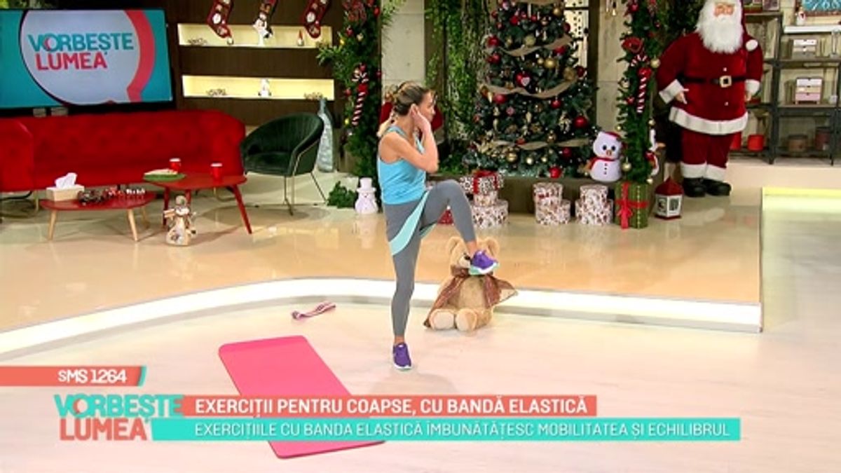 Exerciții pentru coapsă cu bandă elastică | Scene si bonusuri din ...