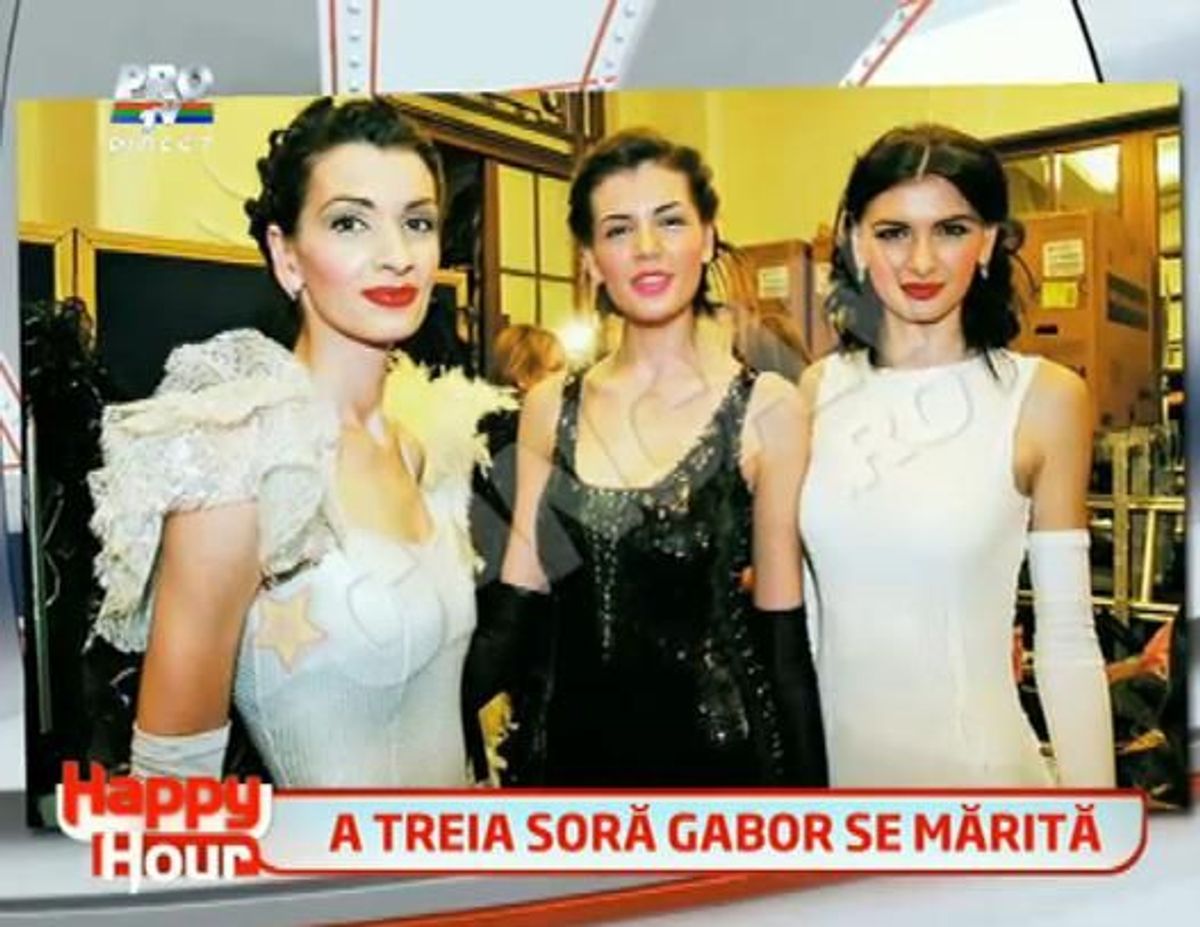 A treia sora Gabor se marita cu un fost puscarias. Vezi un interviu mai ...