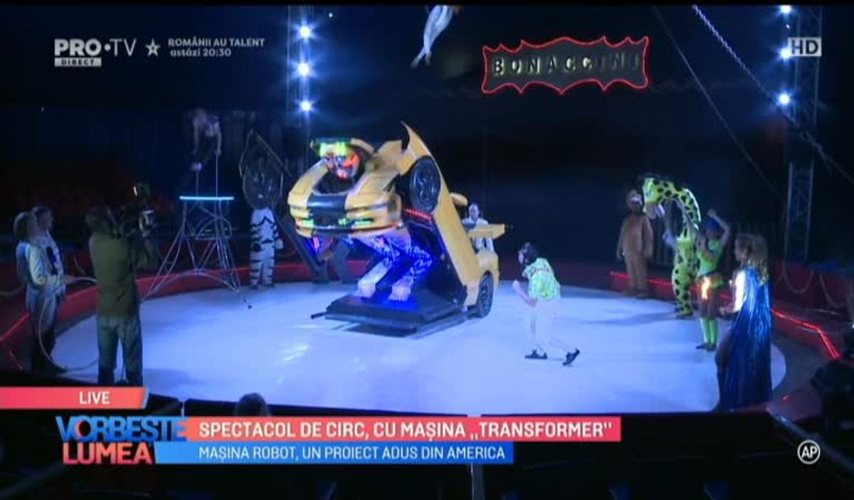 Spectacol de circ, cu masina "Transformer" | Scene si bonusuri din ...